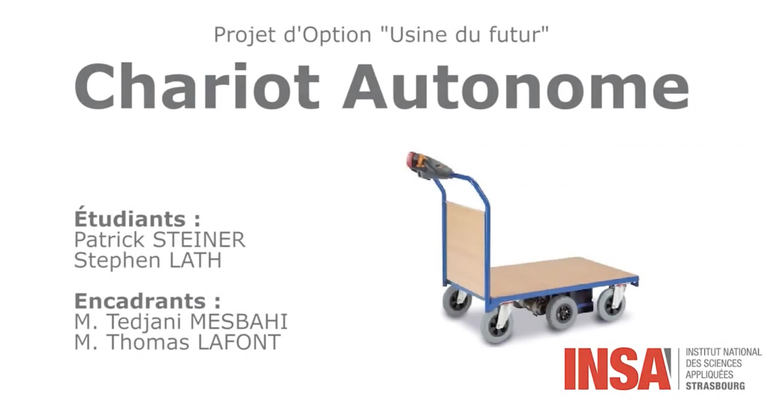 Vidéos Pod - Génie électrique - Chariot Autonome